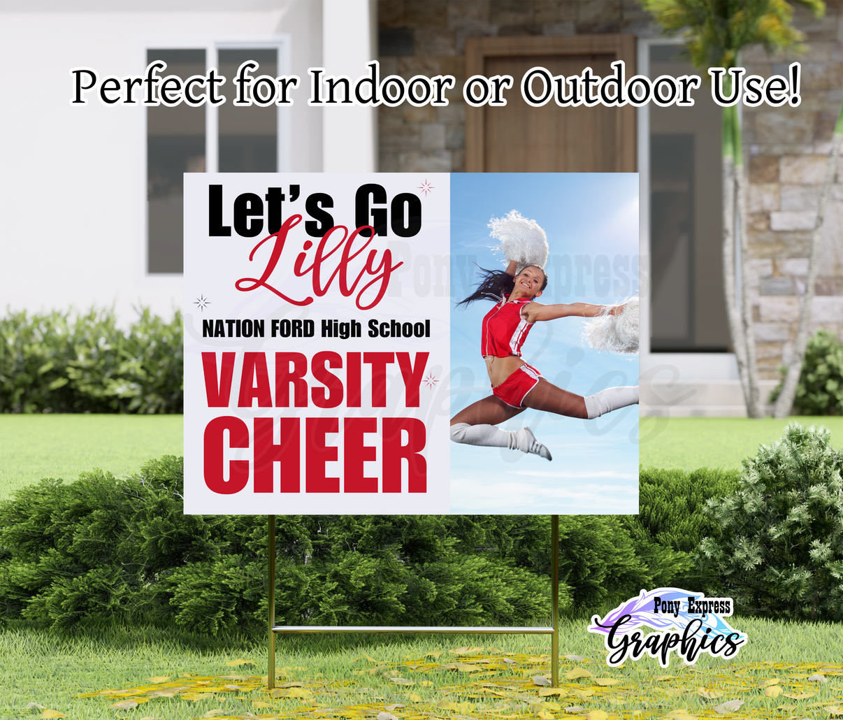 Custom Photo Yard Sign: Cheerleading - Nation Ford High School – Pony ...