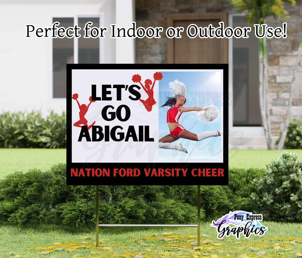 Custom Photo Yard Sign: Cheerleading - Nation Ford High School – Pony ...